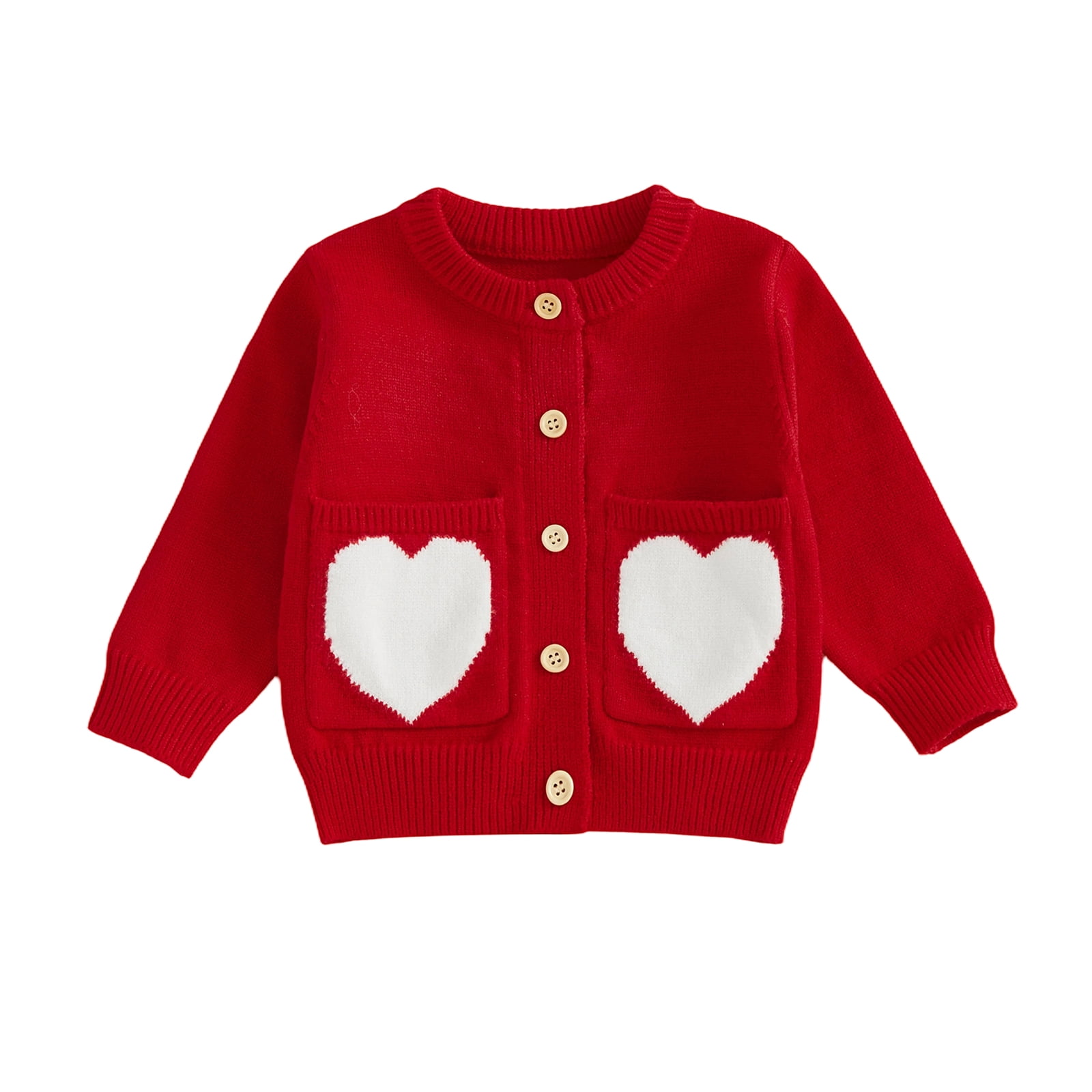 BemeyourBBs Toddler Baby Girl Heart Sweaters Cardigans Valentines Day ...