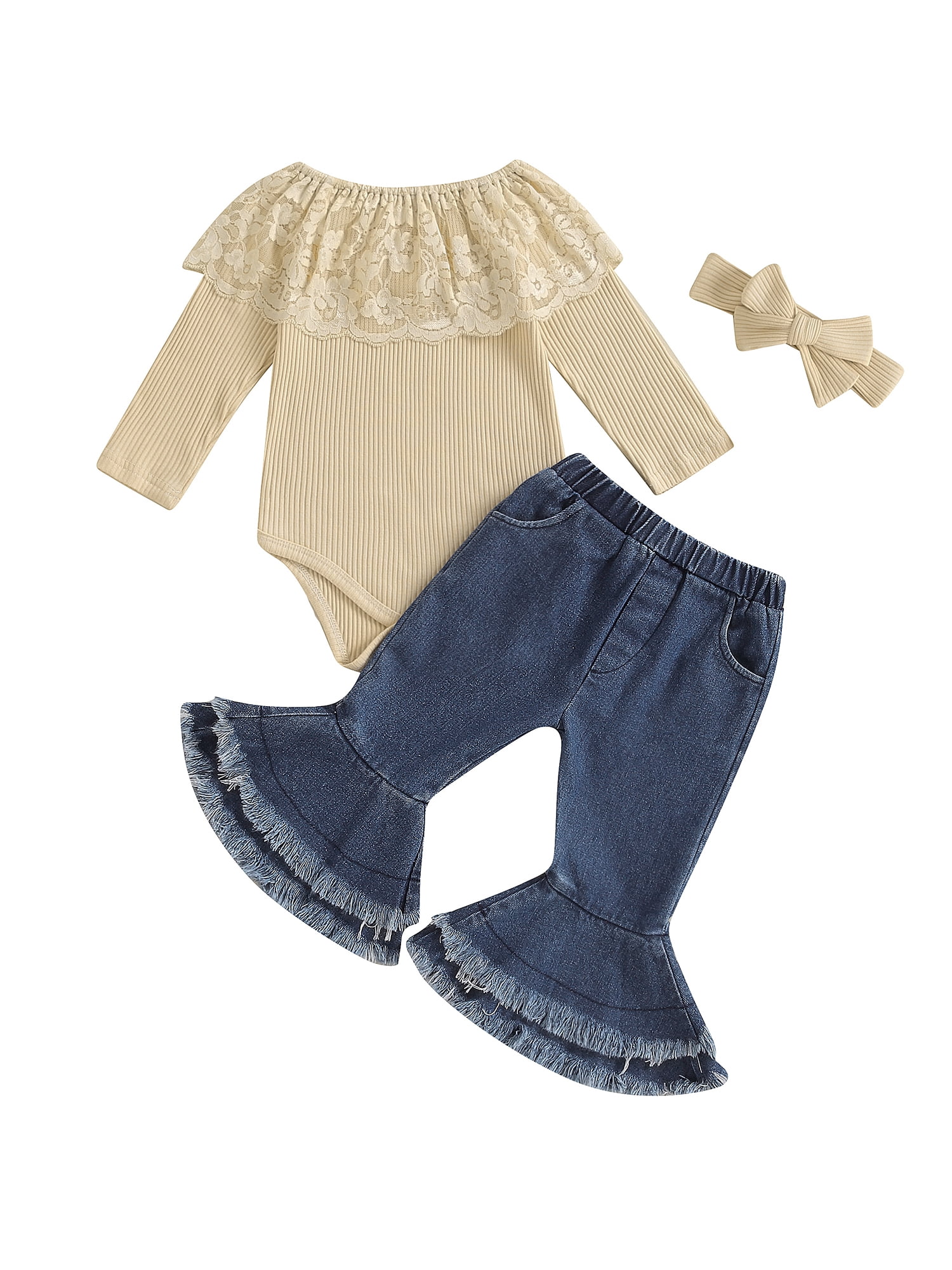 BemeyourBBs Toddler Baby Girl Jeans Outfit Infant Spring Fall Clothes ...