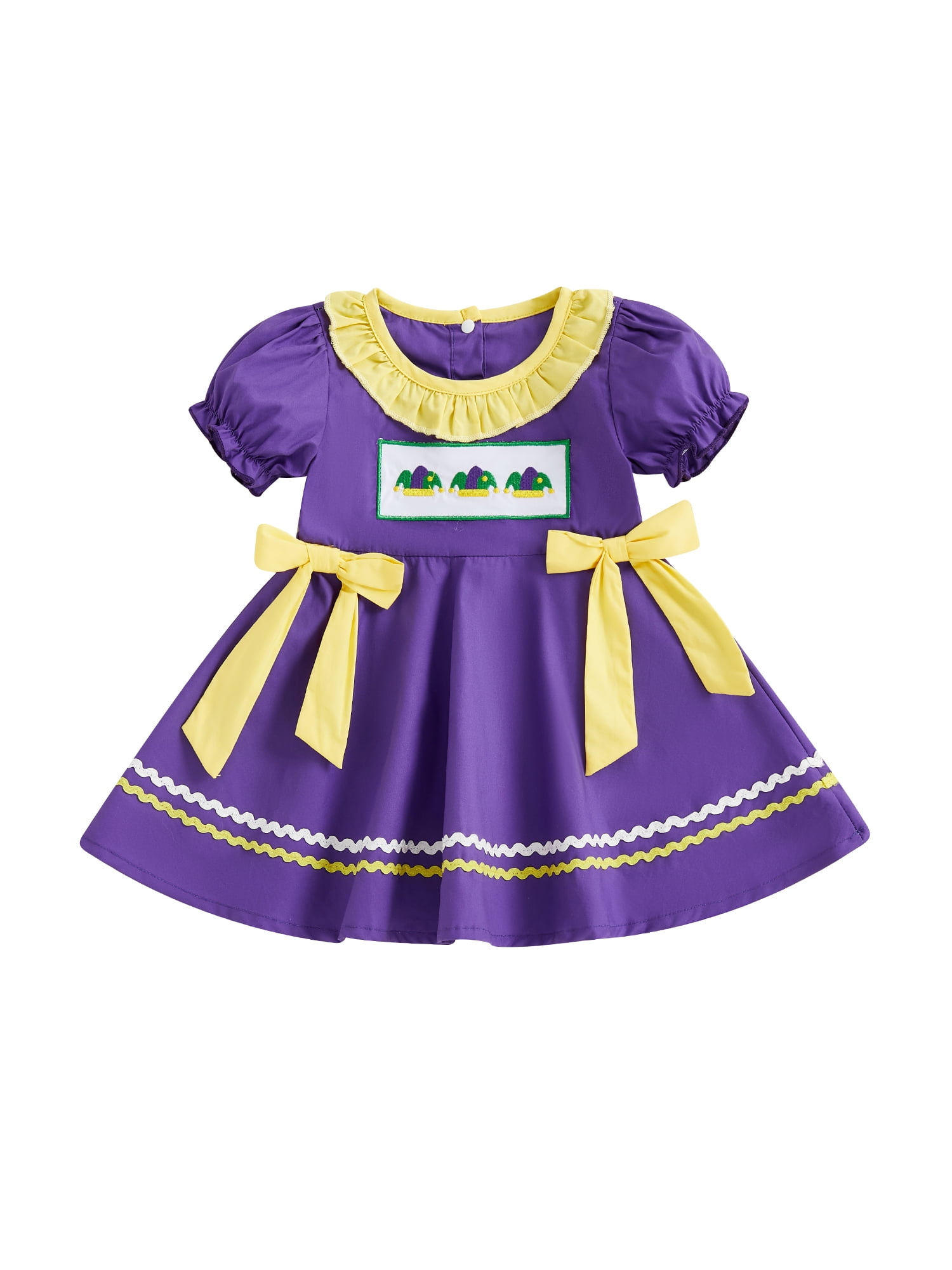 BemeyourBBs Toddler Baby Girl Mardi Gras Outfits Carnival Summer Dress ...