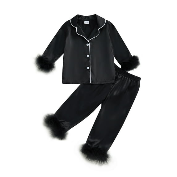 BemeyourBBs Toddler Baby Girl Silk Satin Pajamas Set PJS Sleepwear ...