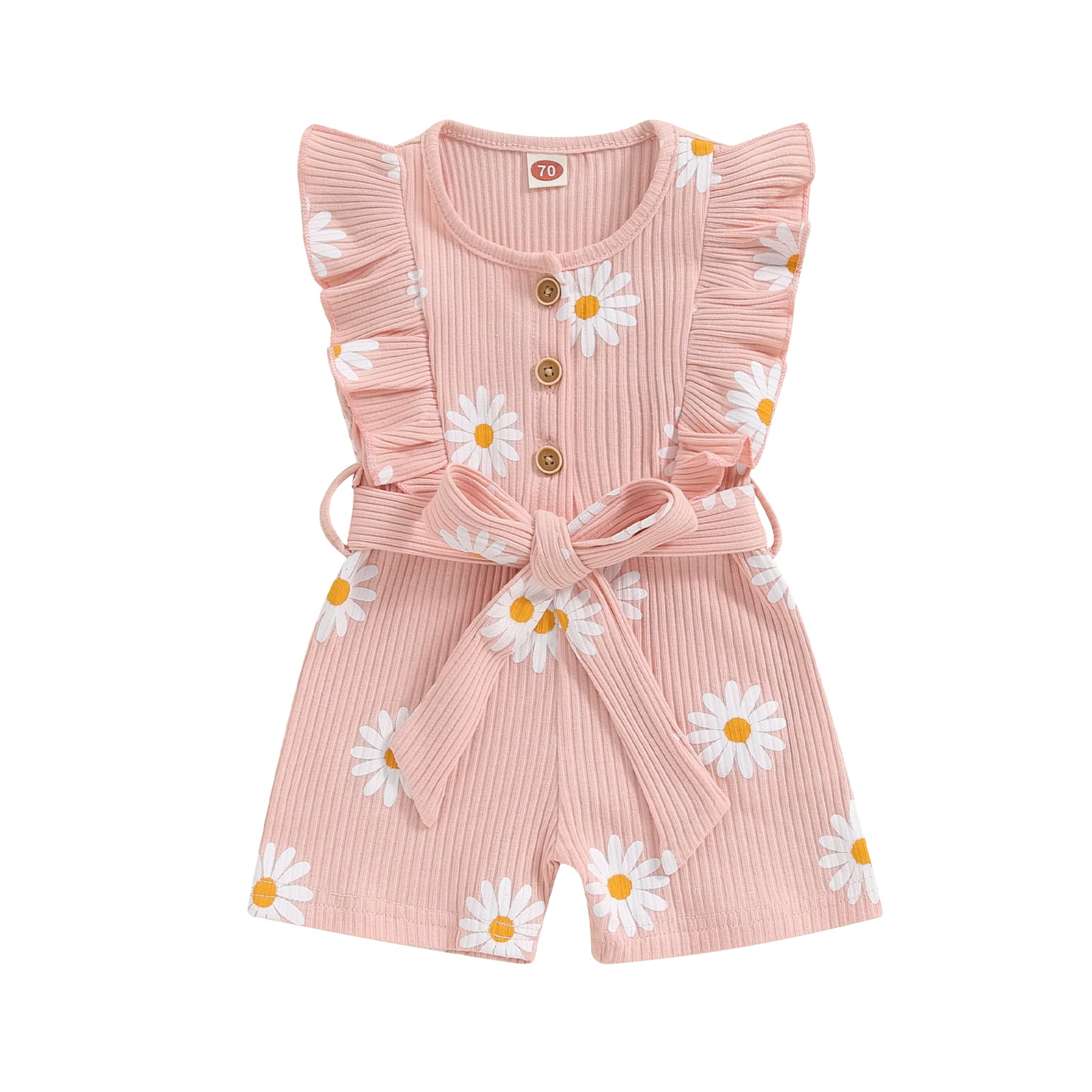 BemeyourBBs Toddler Baby Girl Summer Clothes Daisy Floral Jumpsuit ...