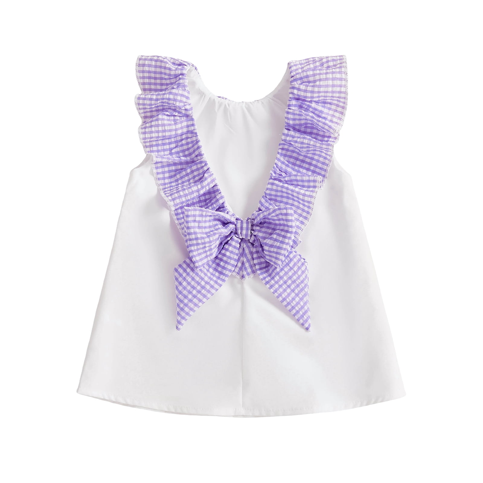 BemeyourBBs Toddler Baby Girl Summer Tank Dress Cute Big Bow Back Plaid ...