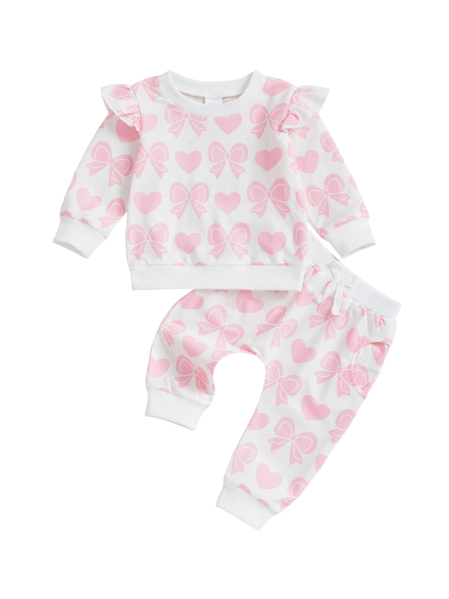 BemeyourBBs Toddler Baby Girl Valentines Day Outfits Heart Long Sleeve ...