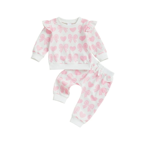 BemeyourBBs Toddler Baby Girl Valentines Day Outfits Heart Long Sleeve ...