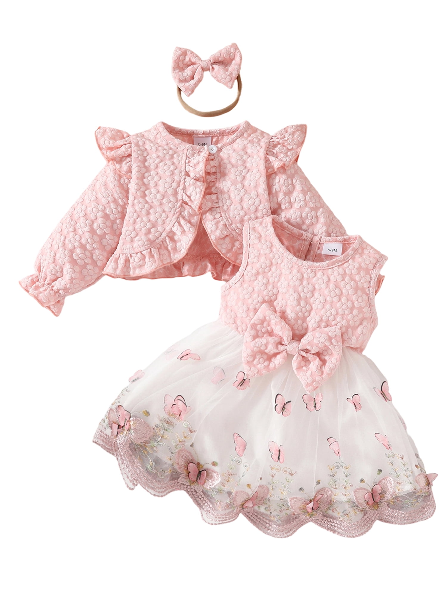 BemeyourBBs Toddler Baby Girls Cardigan Dress Set Outfits Kids Little ...