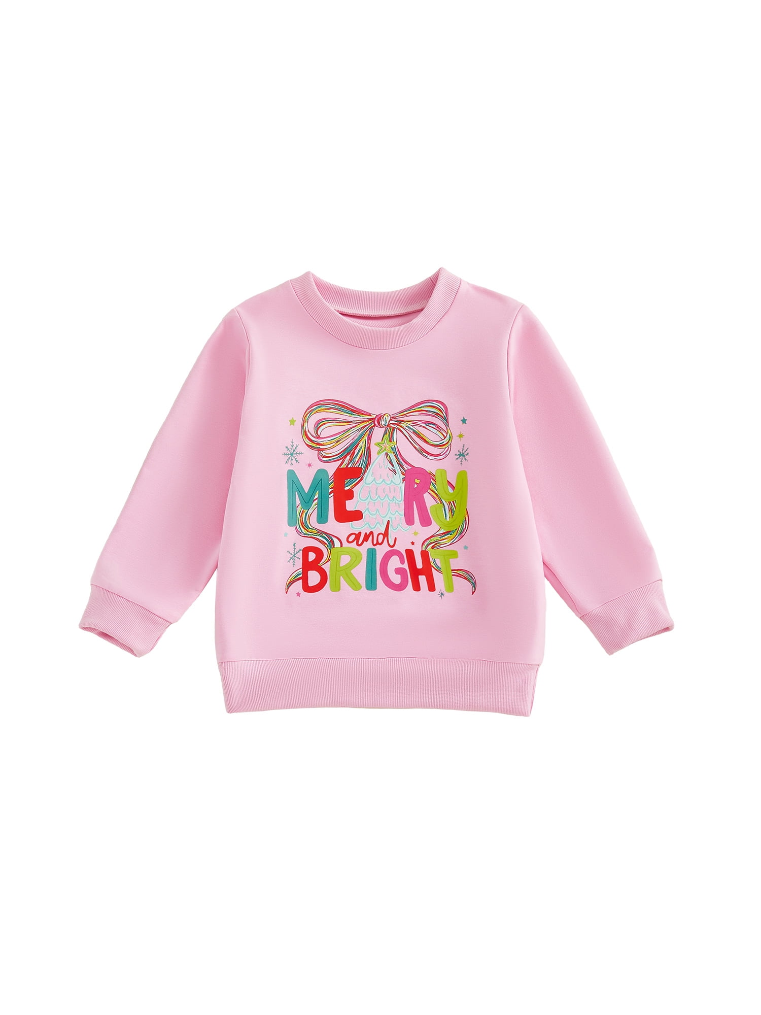 BemeyourBBs Toddler Baby Girls Christmas Sweatshirt Outfit Bow Letter ...
