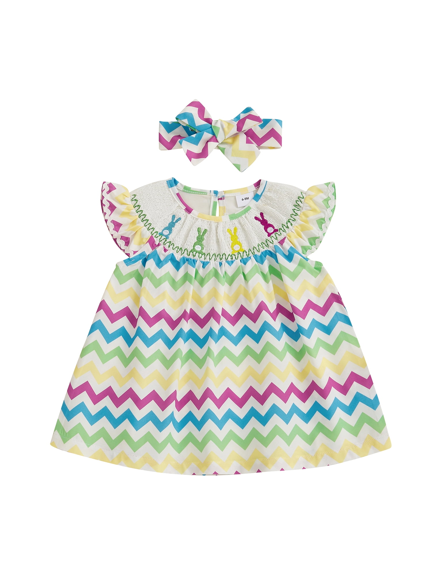 BemeyourBBs Toddler Baby Girls Easter Dress Rabbit Carrot Embroidery ...