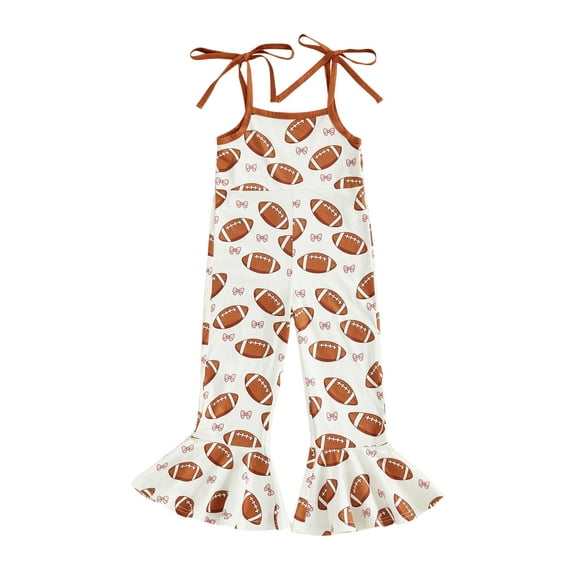 BemeyourBBs Toddler Baby Girls Football Outfits Rubby Romper Jumpsuit ...