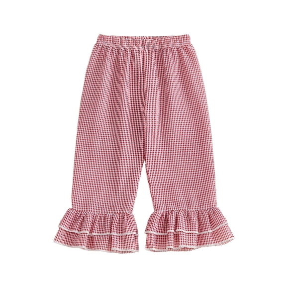 BemeyourBBs Toddler Baby Girls Gingham Plaid Pants Checked Flared Pants ...
