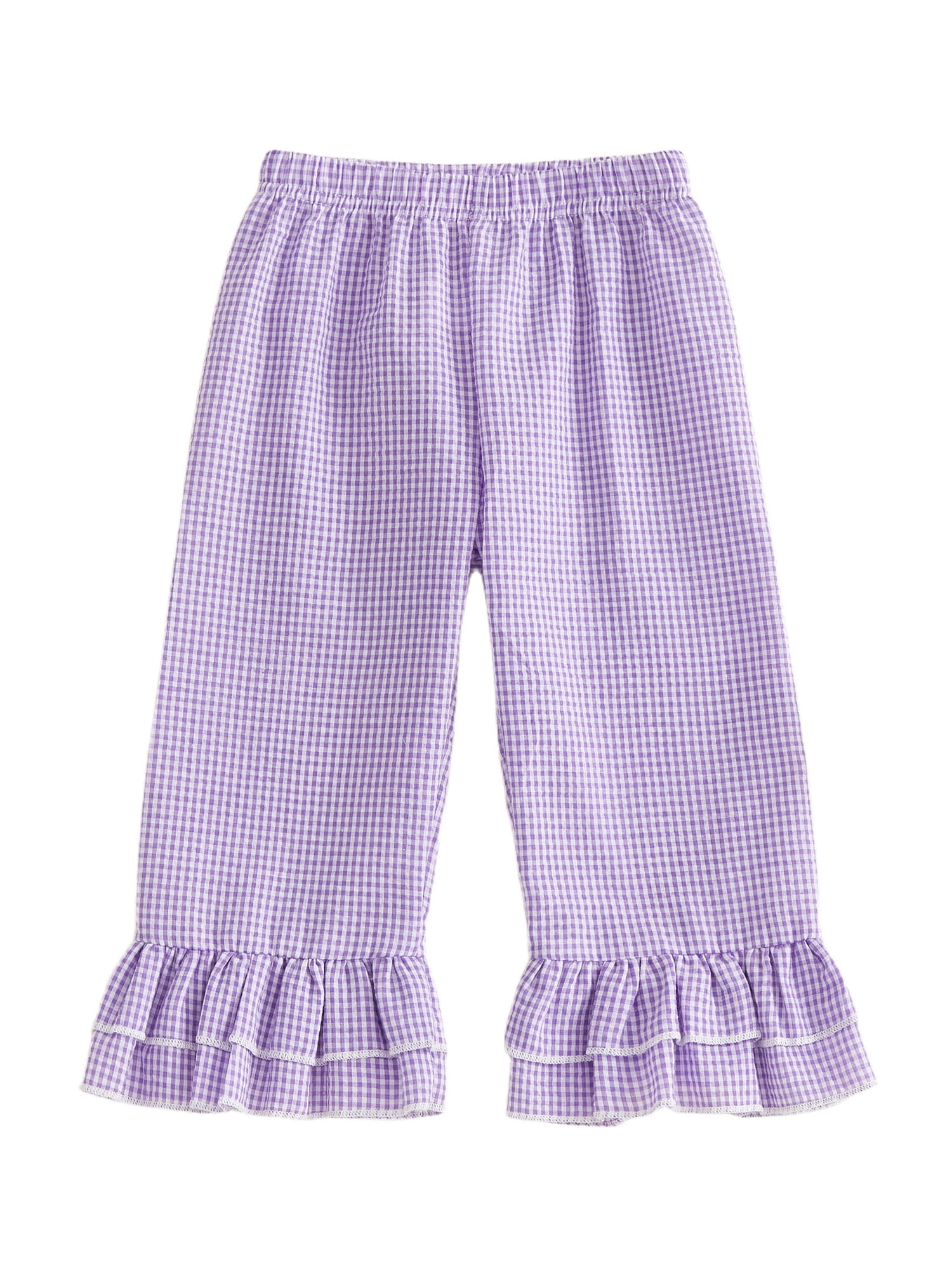 BemeyourBBs Toddler Baby Girls Gingham Plaid Pants Checked Flared Pants ...
