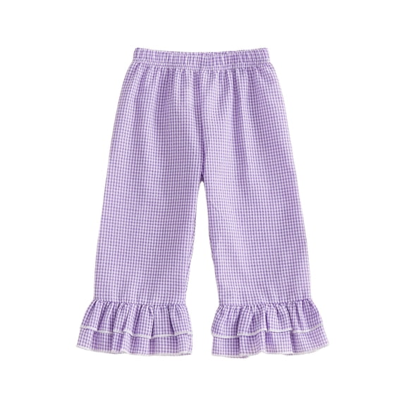 BemeyourBBs Toddler Baby Girls Gingham Plaid Pants Checked Flared Pants ...
