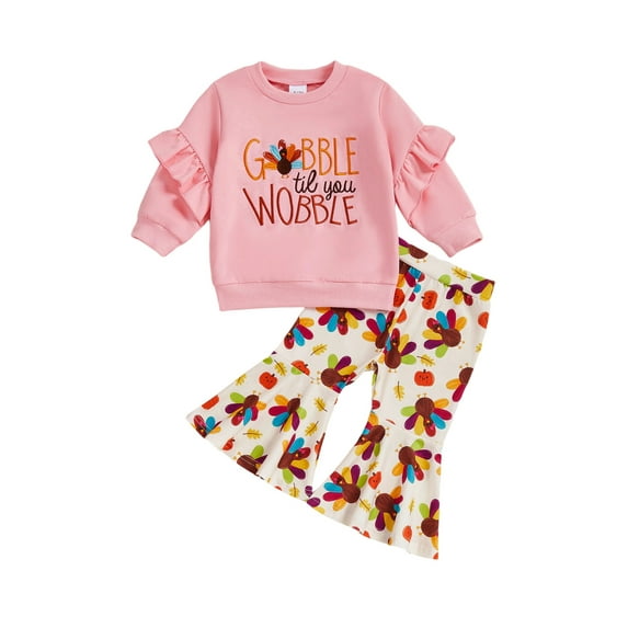 BemeyourBBs Toddler Baby Girls Set Long Sleeve Pullover with Print Bell ...
