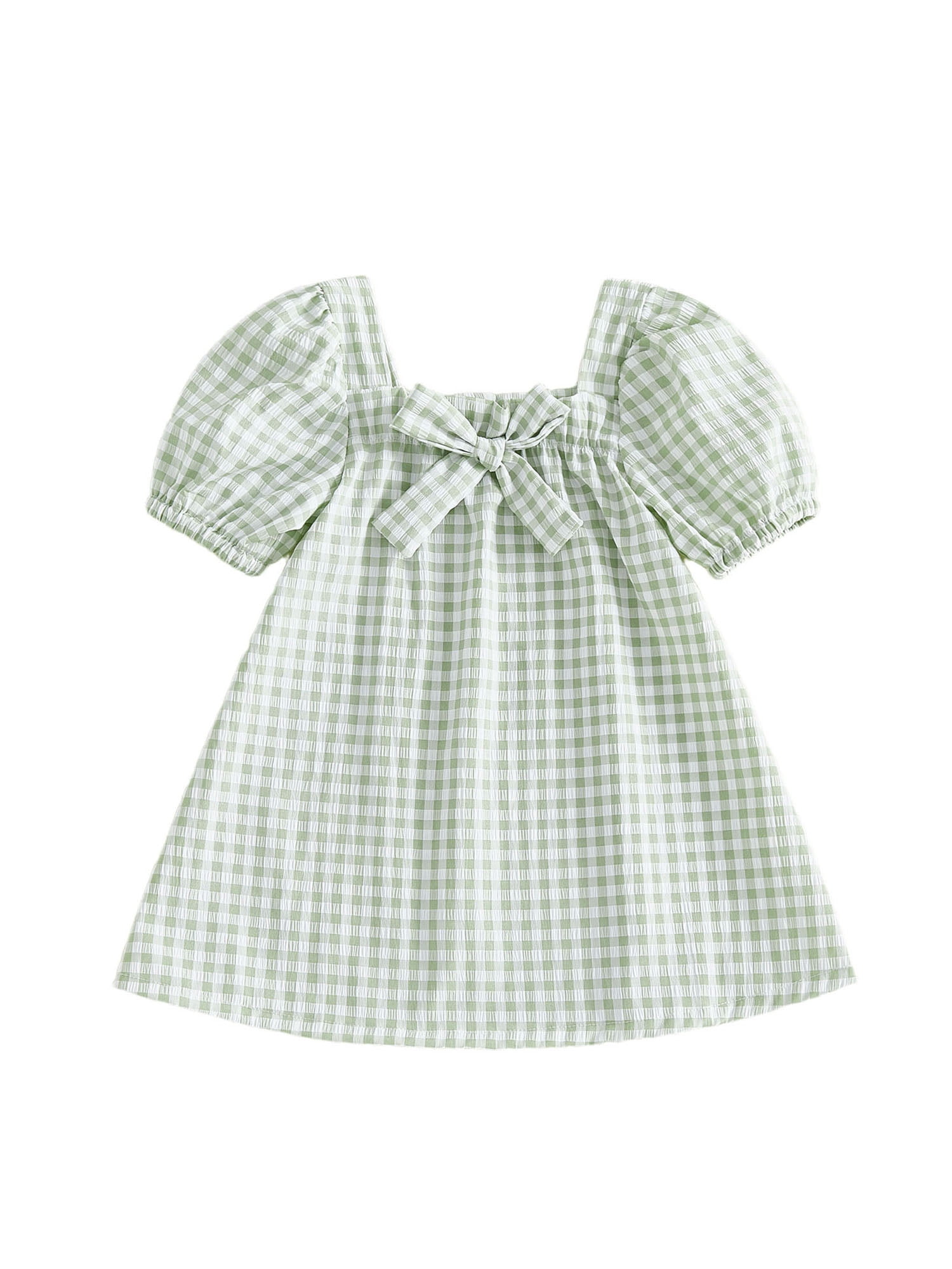 BemeyourBBs Toddler Baby Girls Summer Plaid Gingham Dress Clothes Short ...