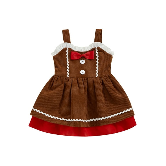 BemeyourBBs Toddler Girl Gingerbread Dress Corduroy Christmas Dress ...