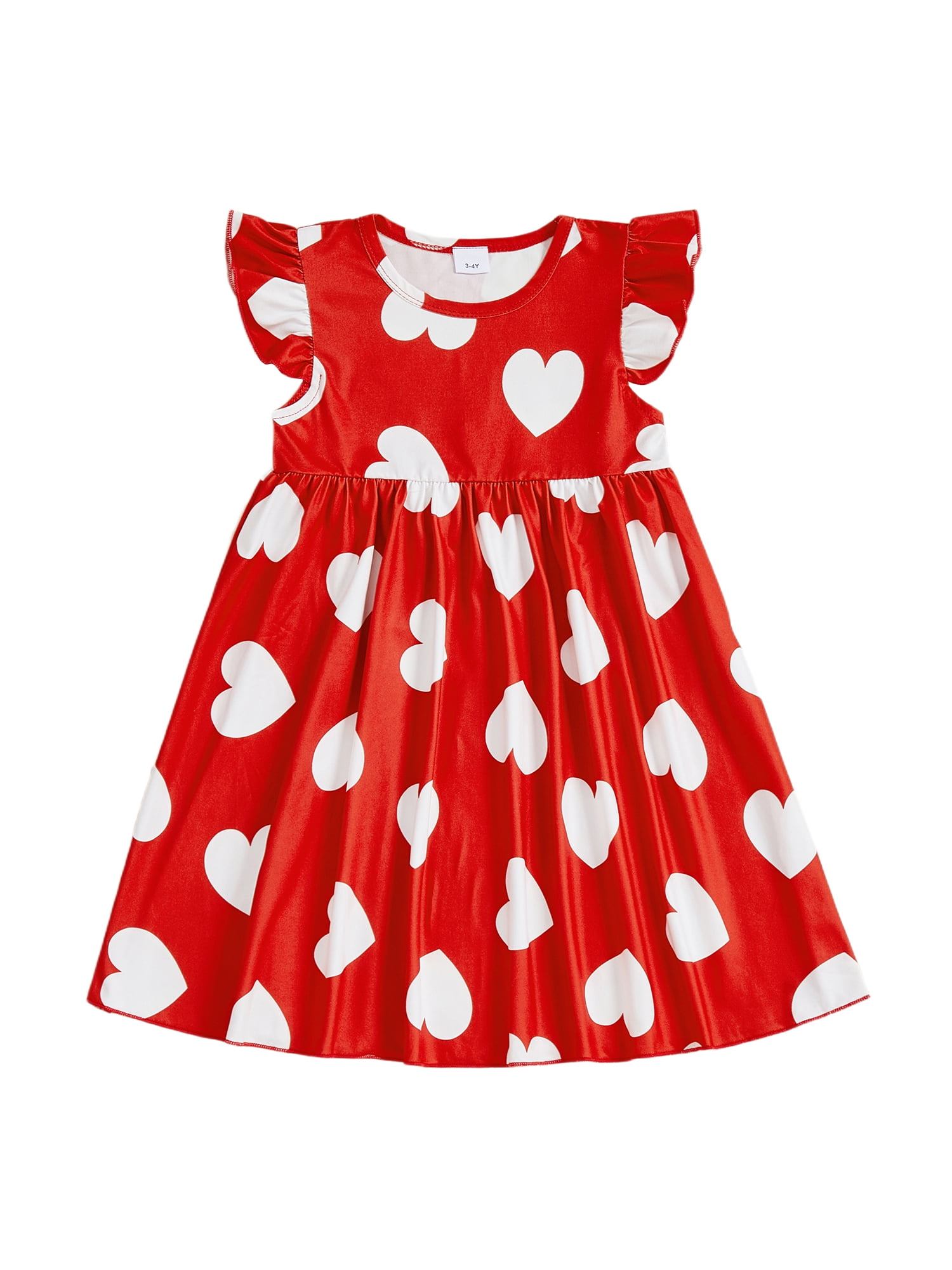 BemeyourBBs Toddler Little Girl Valentines Dress Outfit Heart Print ...