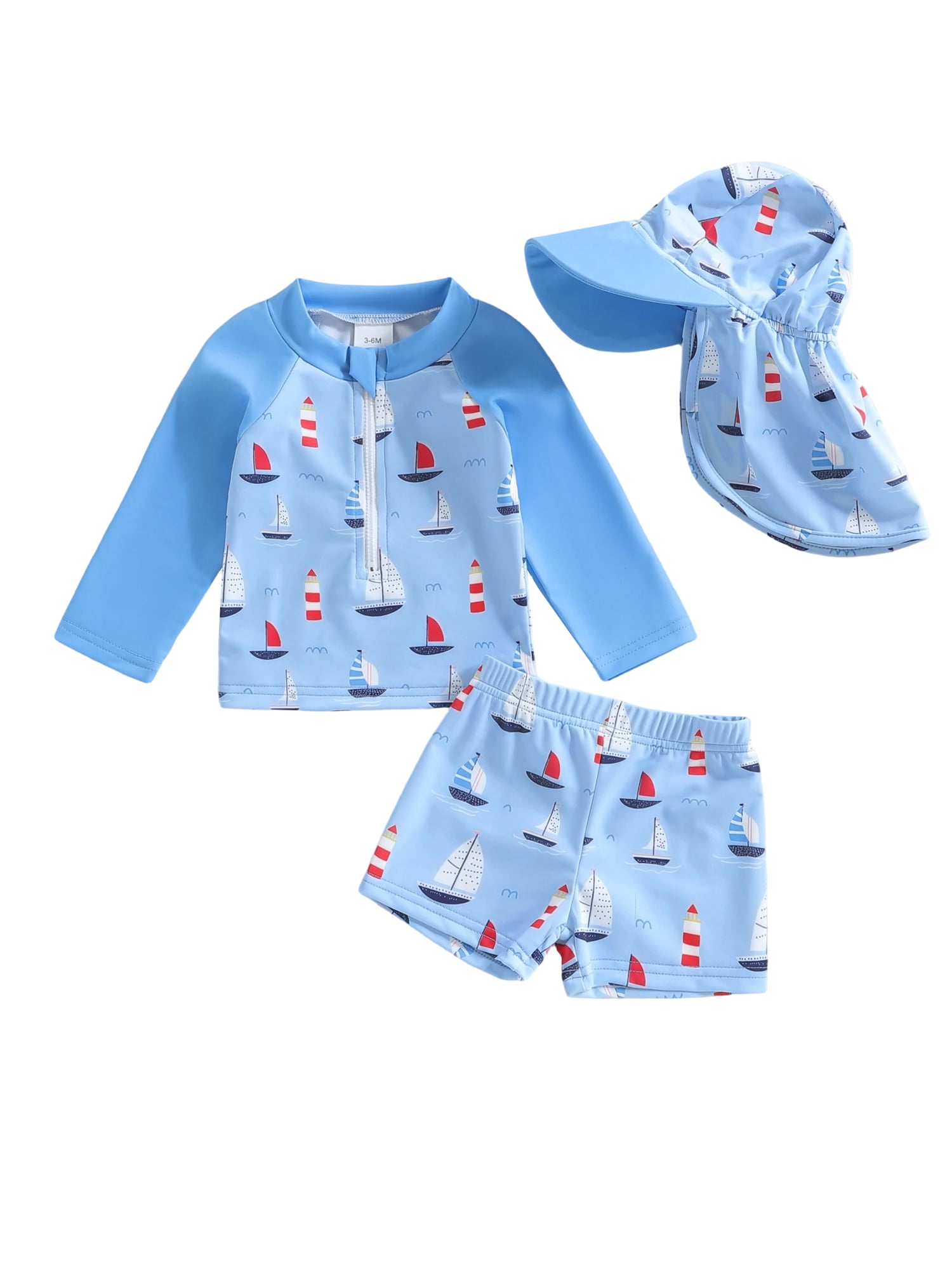 BemeyourBBs Toddlers Baby Boys 3 Piece Swimsuit Infant Bathing Suit ...