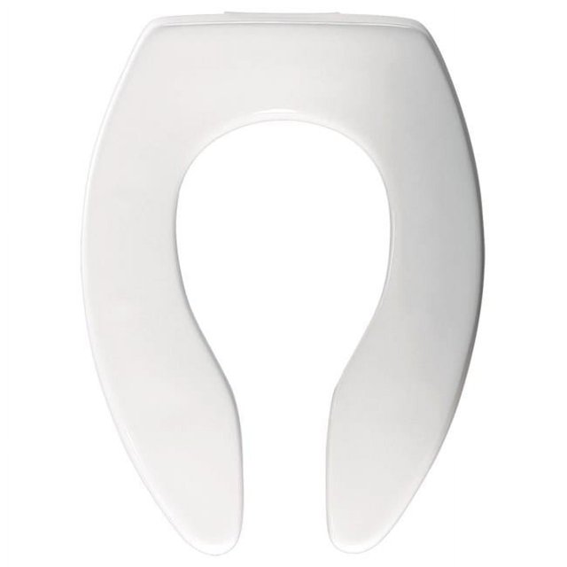 Bemis 3155C Elongated Commercial Plastic Open Front Toilet Seat - White ...