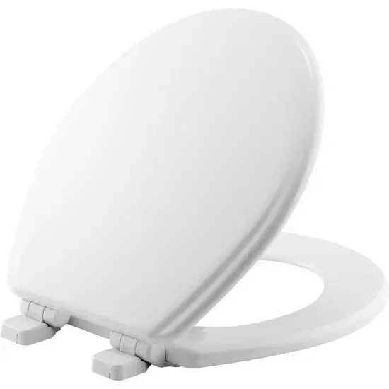 Bemis 500Ec 390 Round Enameled Wood Toilet Seat In Cotton White ...