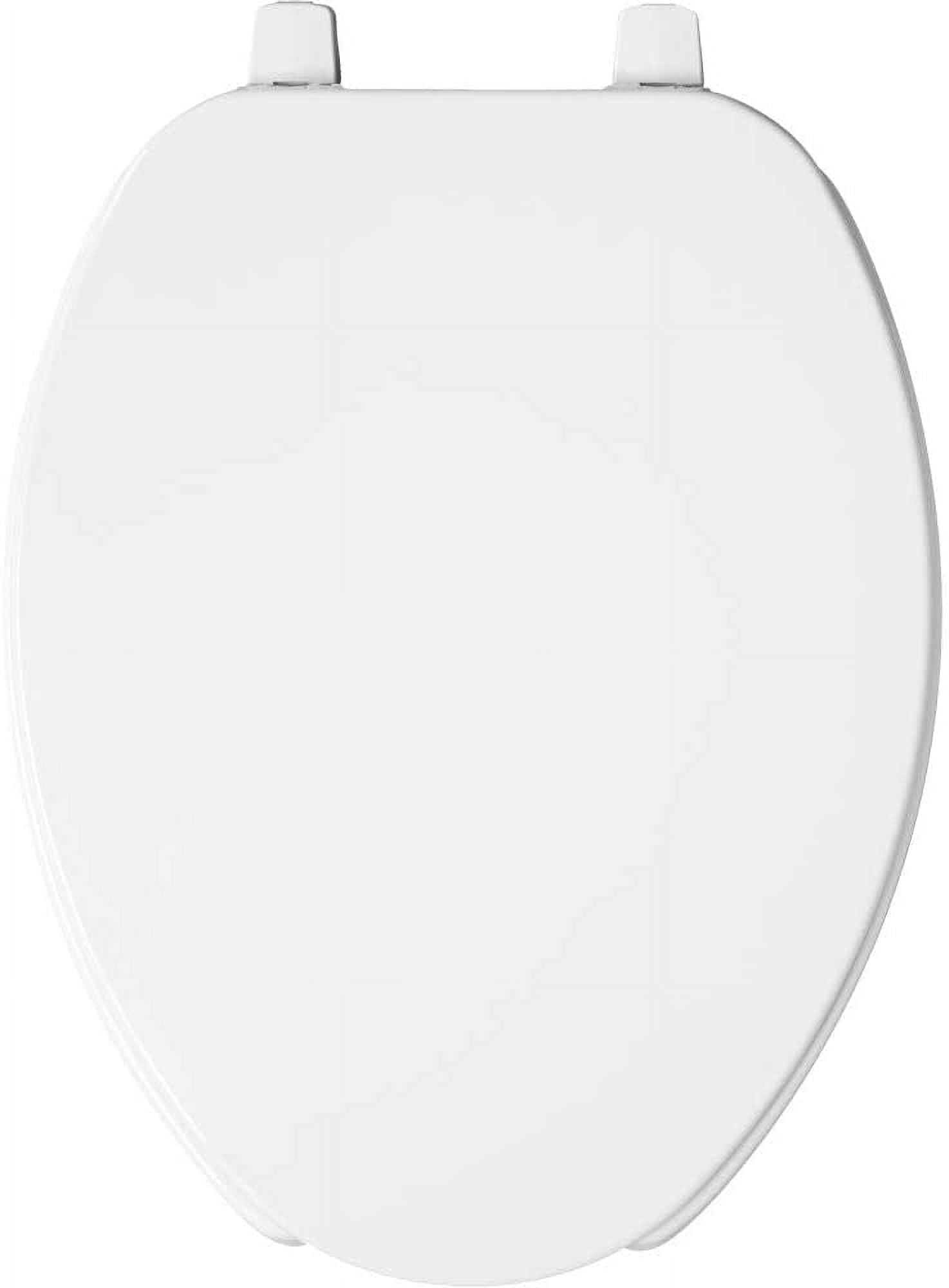 Bemis Commercial Duty White Elongated Toilet Seat, Heavy Duty Plastic ...