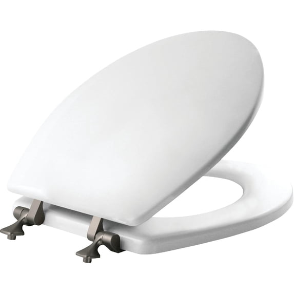 Bemis/Mayfair Mayfair Toilet Seat with Brushed Nickel Hinges - Pack of ...