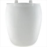 Bemis Round Plastic Toilet Seat in White fits Eljer Emblem with Top ...