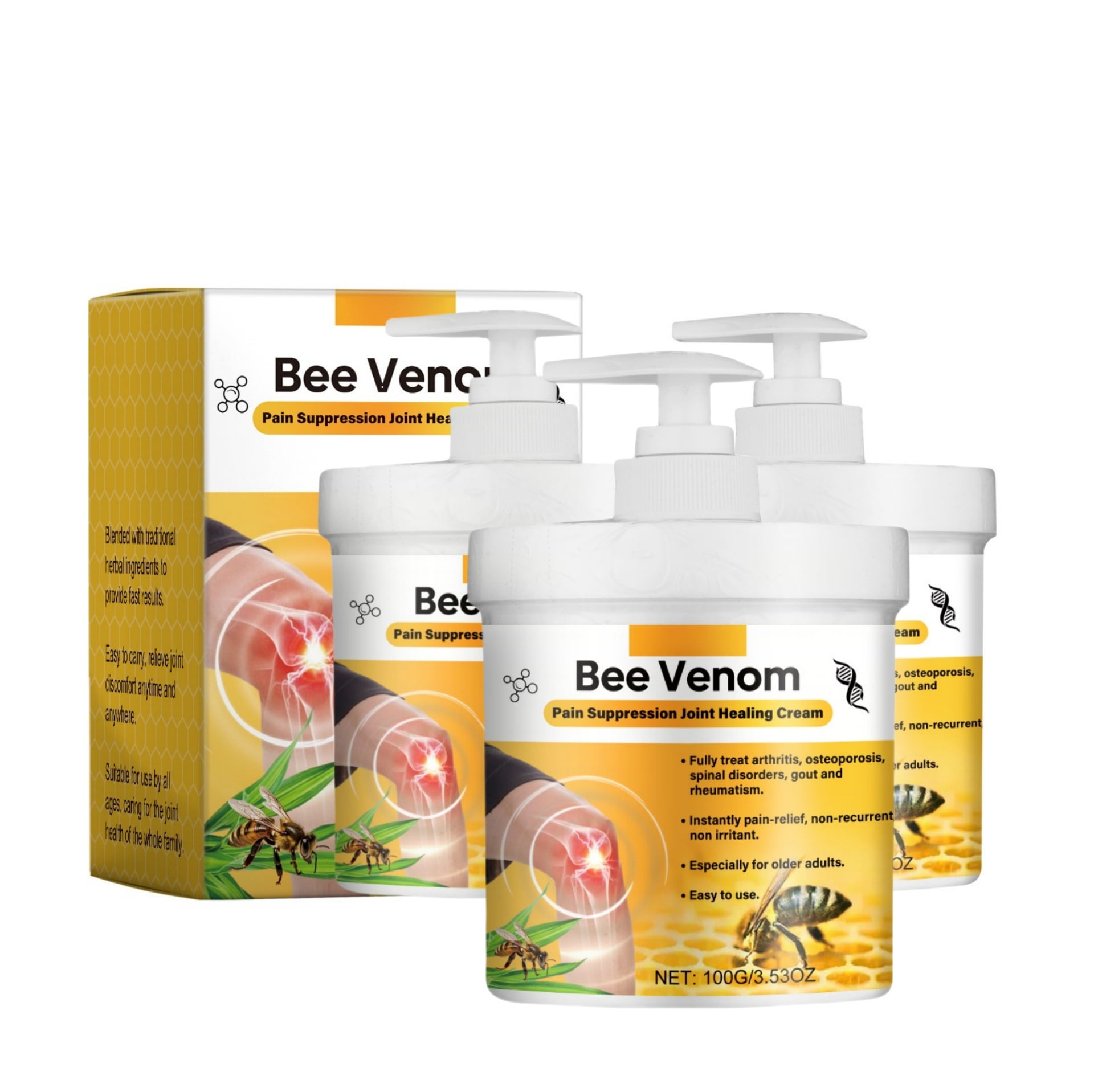 Bemon Bee Pain CreamBee Cream Joint Cream, Bee Ointment, Bee Cream ...
