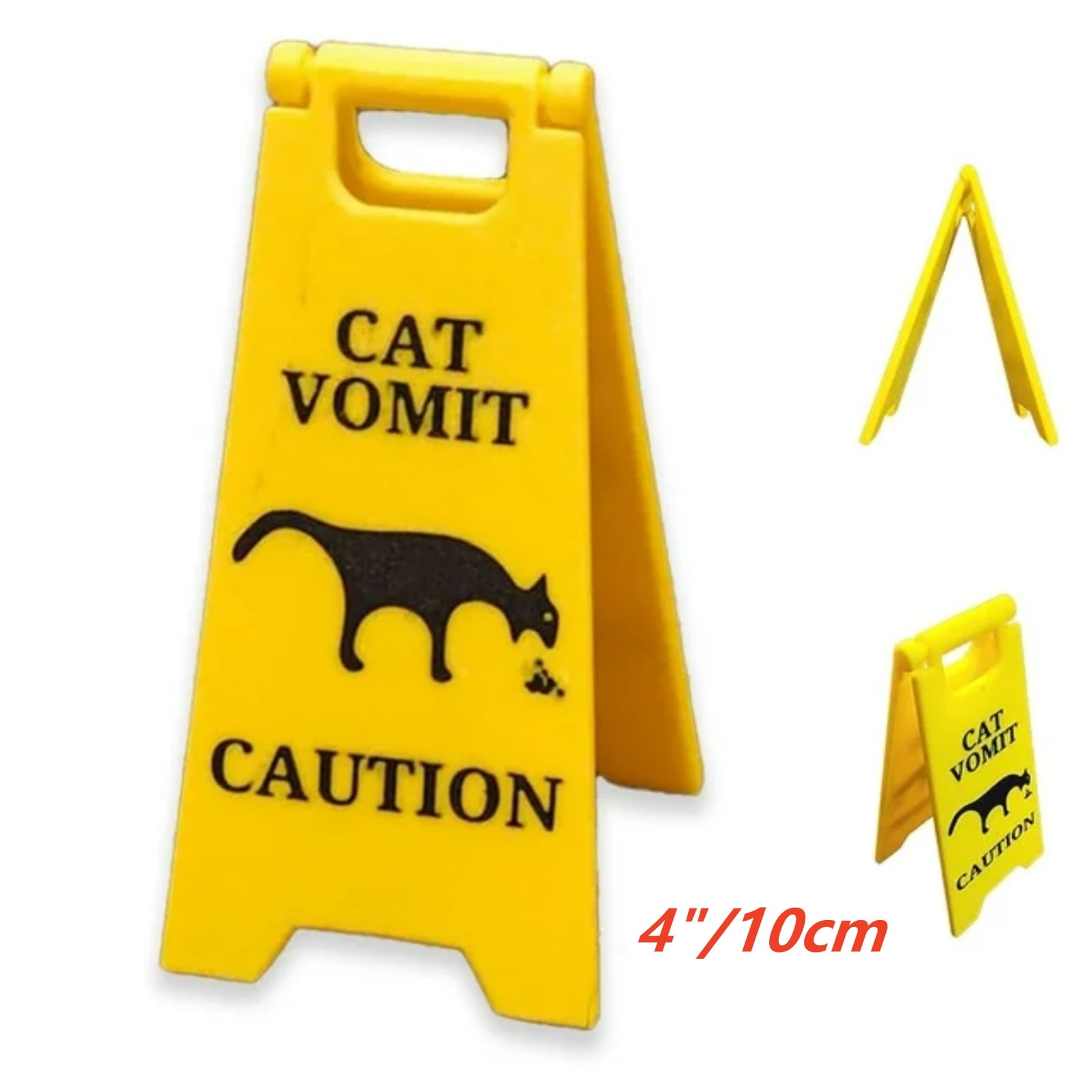 Bemona Cat Vomit Sign, Dog Vomit Sign, Cat Vomit Caution Sign, 4 Inch ...