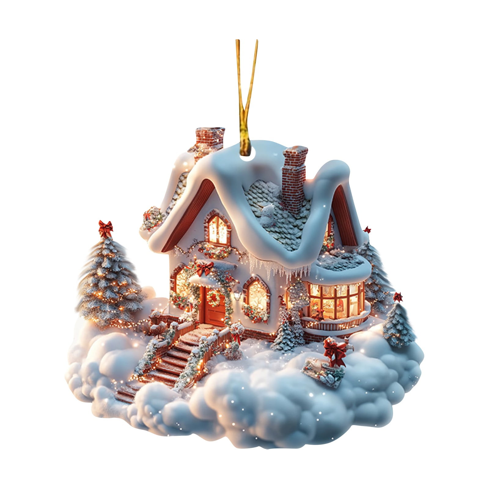 Bemona Christmas Decorations,Christmas Igloo Car Pendant Acrylic ...