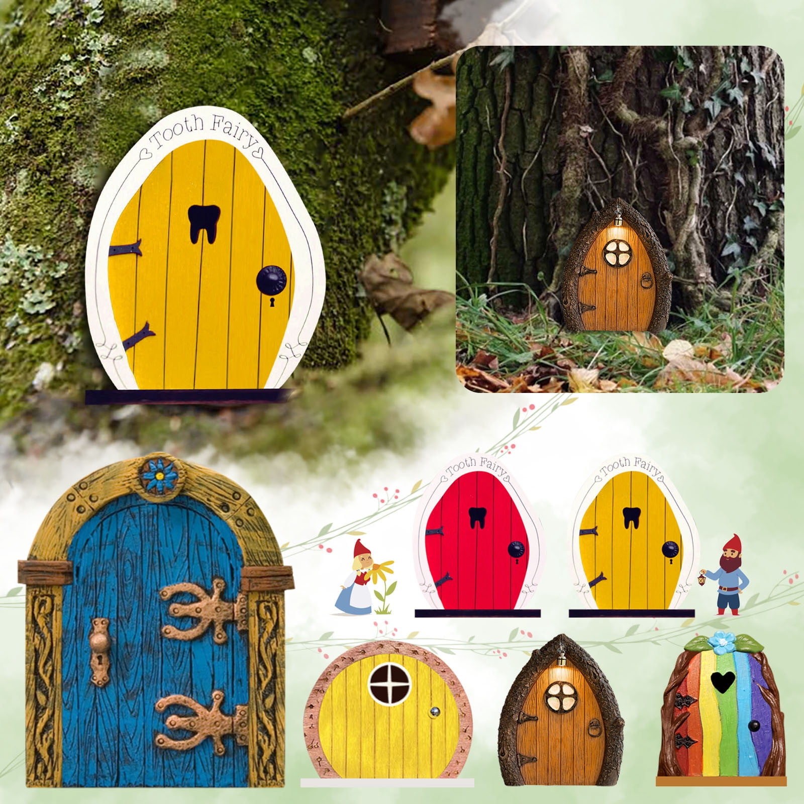Bemona Fairy Out The Door Tree Hugger Glow in Dark Resin Yard Art ...