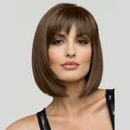 Short Braided Wigs With Bangs For Women & Girls, Synthetic Low ...