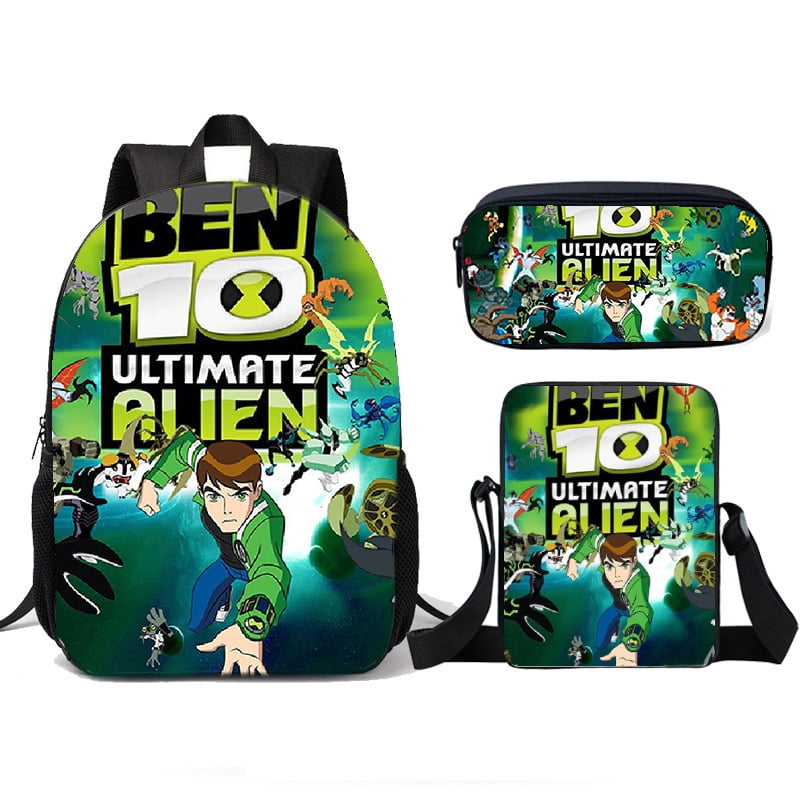 Ben 10 BEN10 three-piece Backpack pencil bag shoulder bag large ...