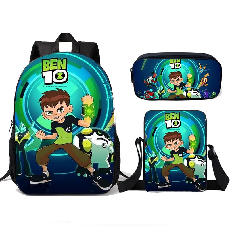 Ben 10 BEN10 three-piece Backpack pencil bag shoulder bag large ...