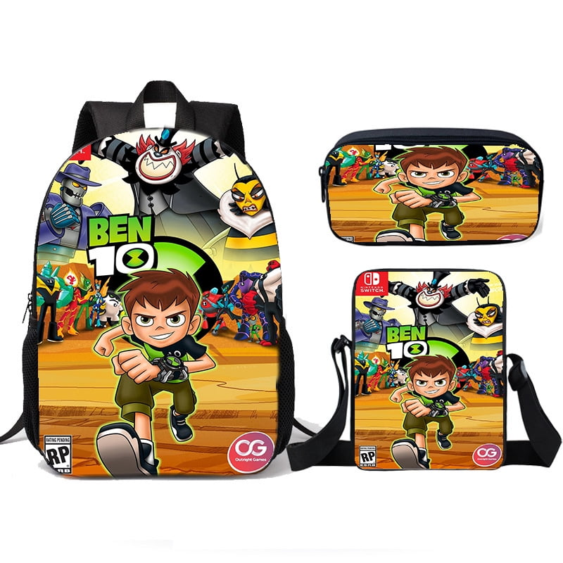 Ben 10 BEN10 three-piece Backpack pencil bag shoulder bag large ...