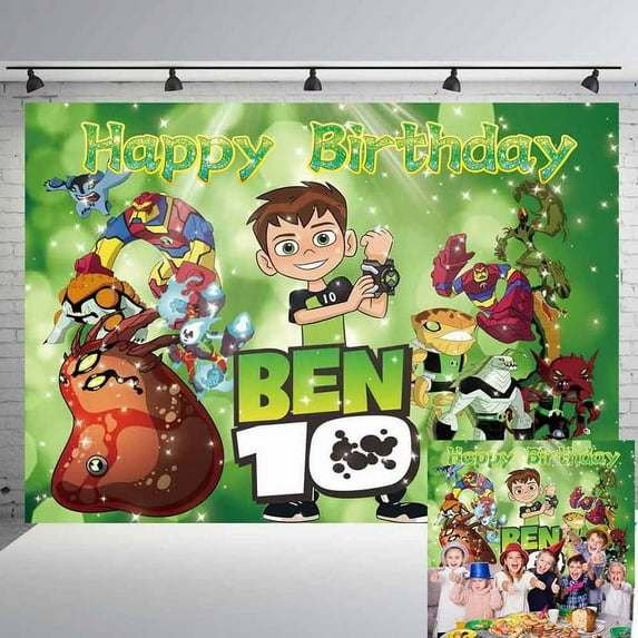 Ben 10 Backdrop Banner Party Supplies Post Birthday Decorations ...
