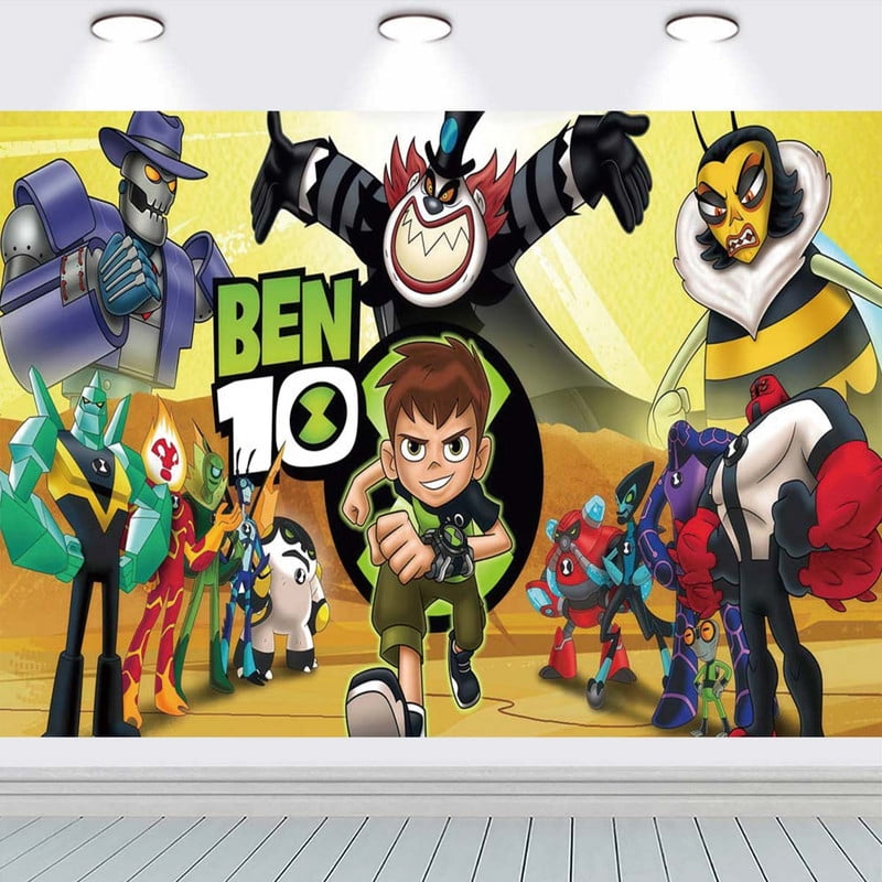 Ben 10 Backdrop Banner Party Supplies Poster Movie Theme Background for ...