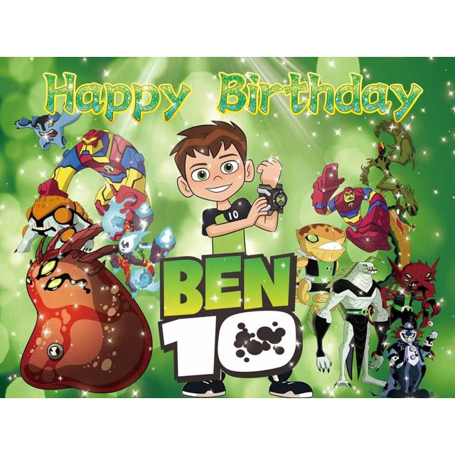 Ben 10 Backdrop Banner Party Supplies Poster Movie Theme Background for ...