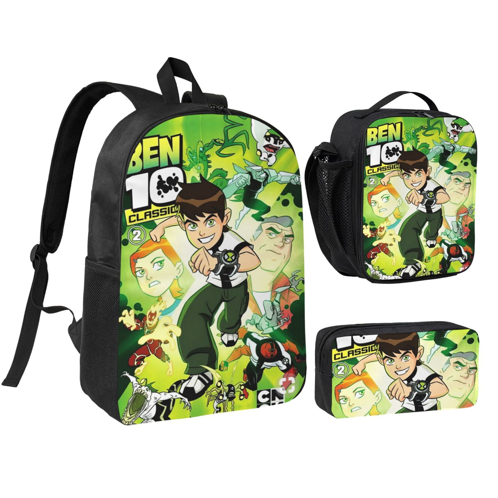 Ben 10 Backpack Set with Insulated Lunch Bag and Case for Adults Ideal ...