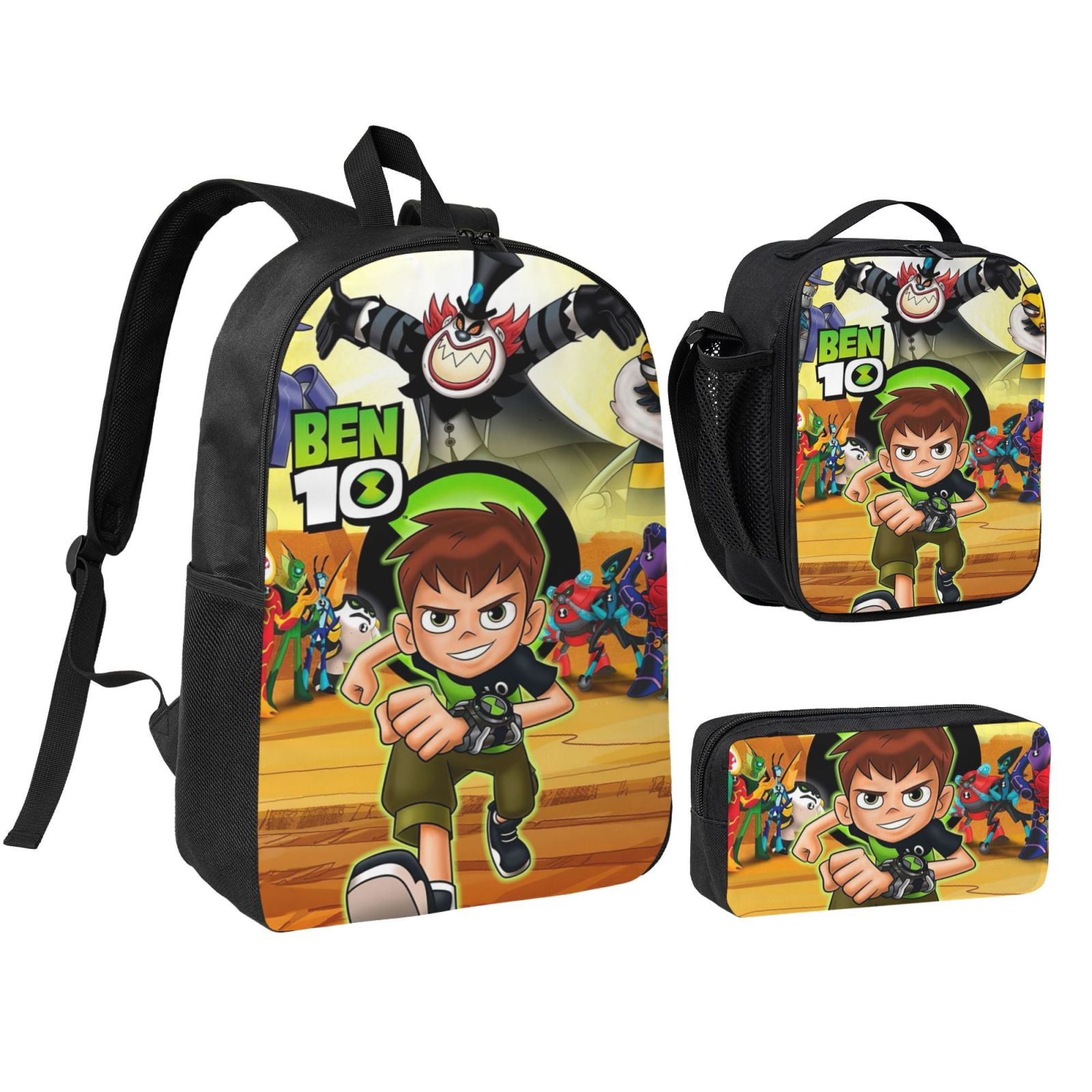Ben 10 Backpack Set with Insulated Lunch Bag and Case for Adults Ideal ...