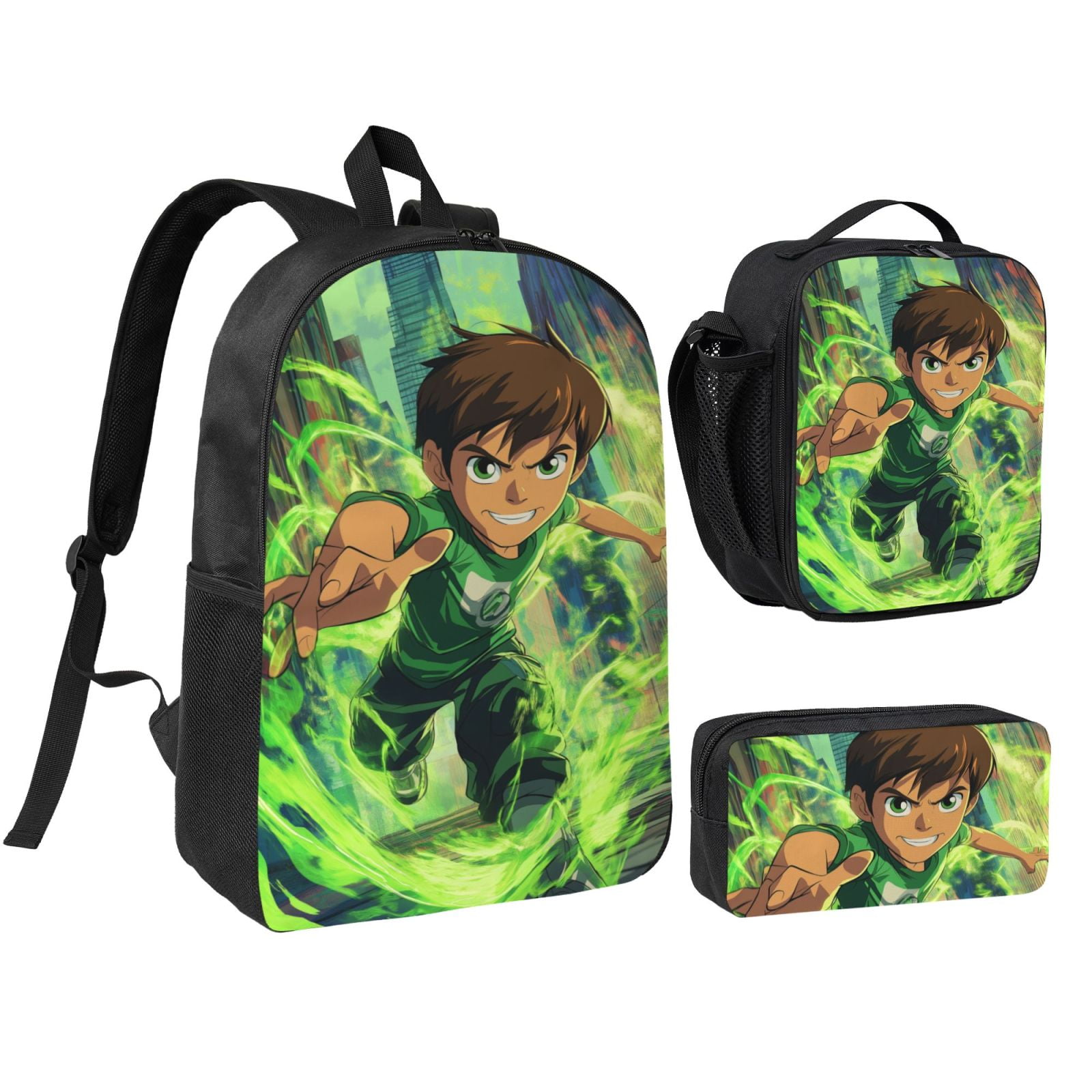 Ben 10 Backpack Set with Insulated Lunch Bag and Case for Adults Ideal ...