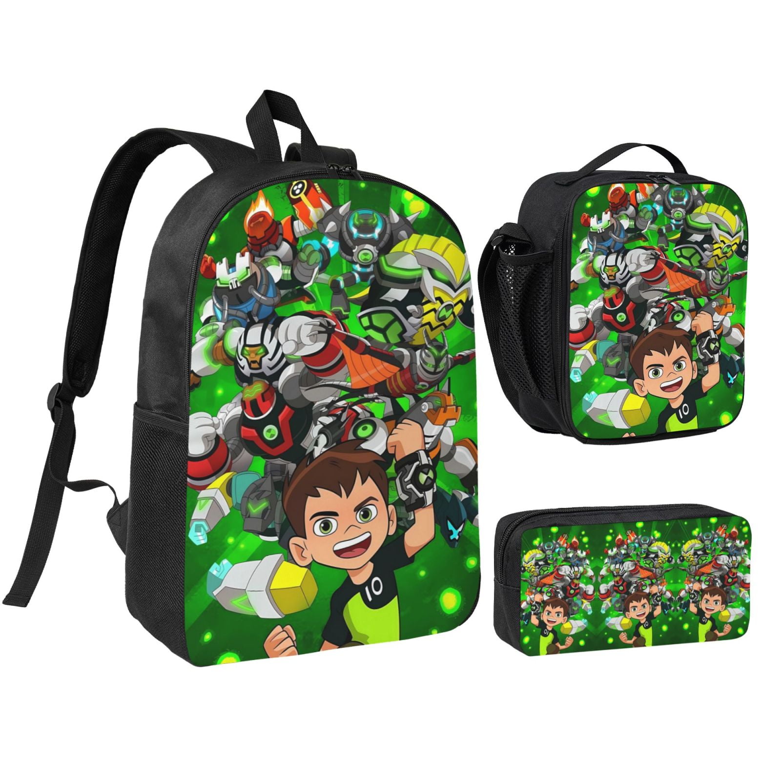 Ben-10 Backpacks Sets, Laptop Backpack With Lunch Box And Pencil Case ...