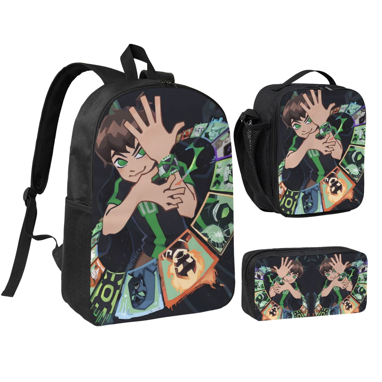 Ben-10 Backpacks Sets, Laptop Backpack With Lunch Box And Pencil Case ...