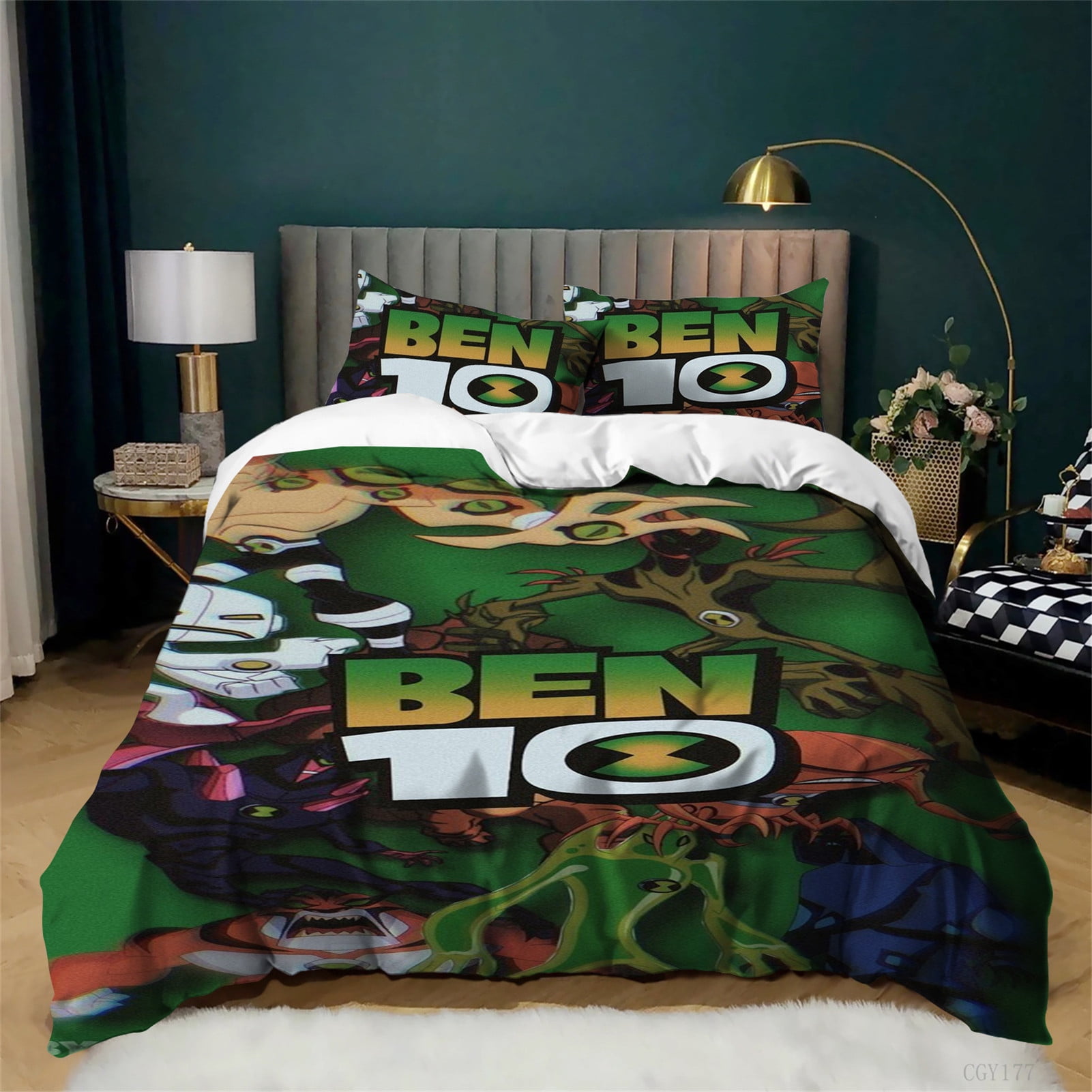 Ben 10 Bedding Duvet Cover Set Lightweight Soft Bedding Set Bedroom ...