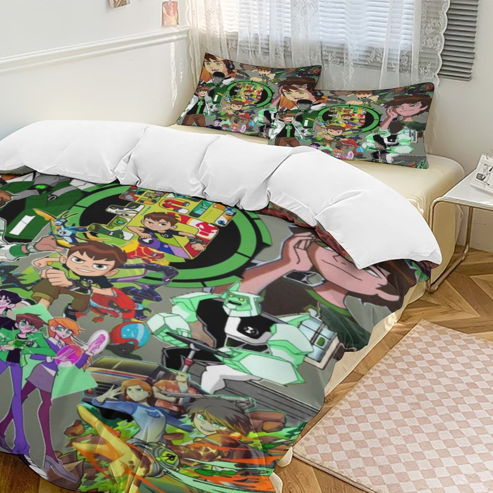 Ben 10 Bedding Set Novelty Pattern Soft Microfiber Comforter Set 3 ...