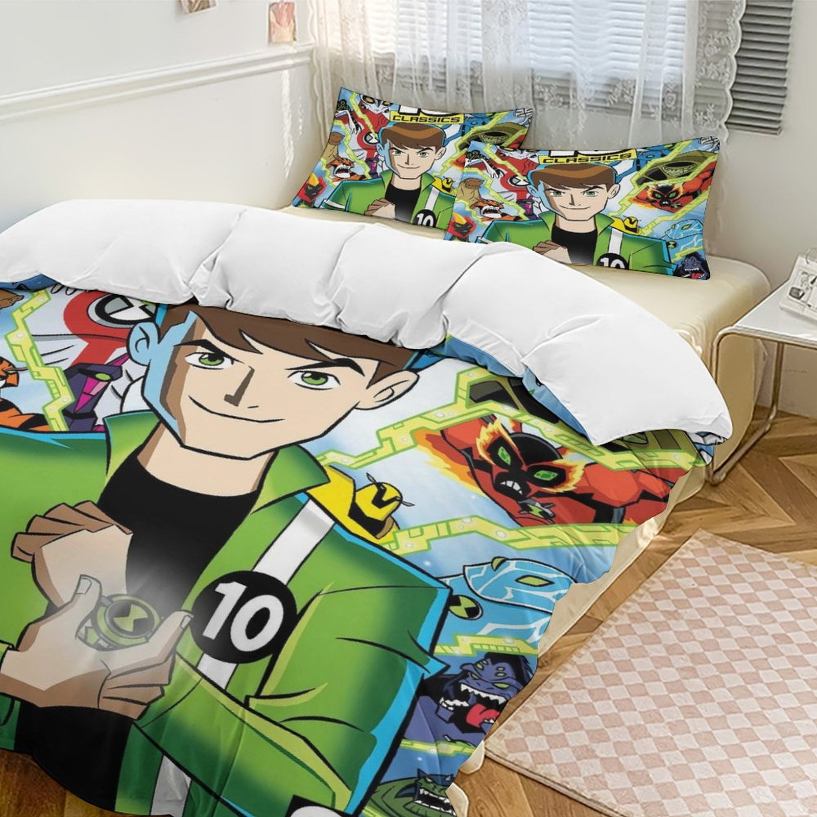 Ben 10 Bedding Set Novelty Pattern Soft Microfiber Comforter Set 3 ...