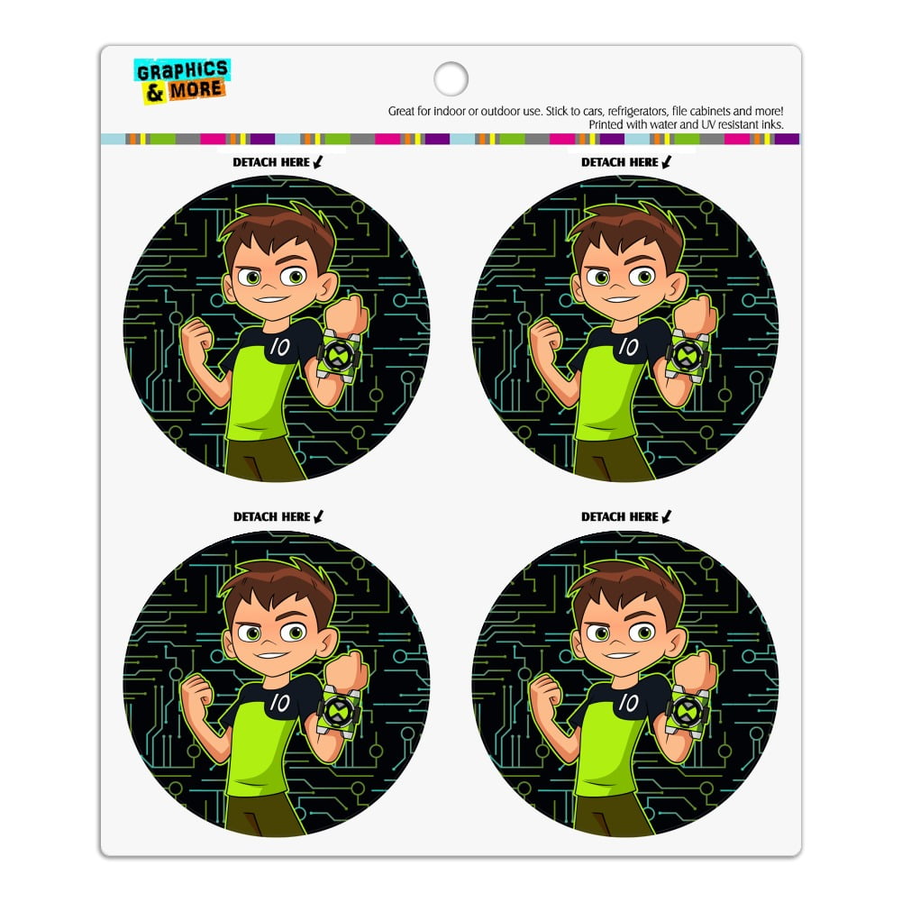Ben 10 Ben Tennyson Refrigerator Fridge Locker Vinyl Circle Magnet Set ...