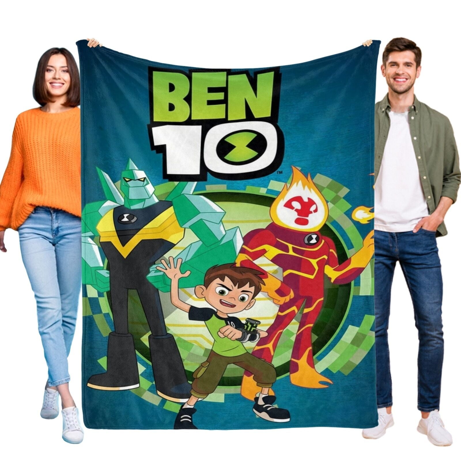 Ben 10 Blanket Flannel Soft Sofa Bed Throw for Sofa Couch Birthday Gift ...