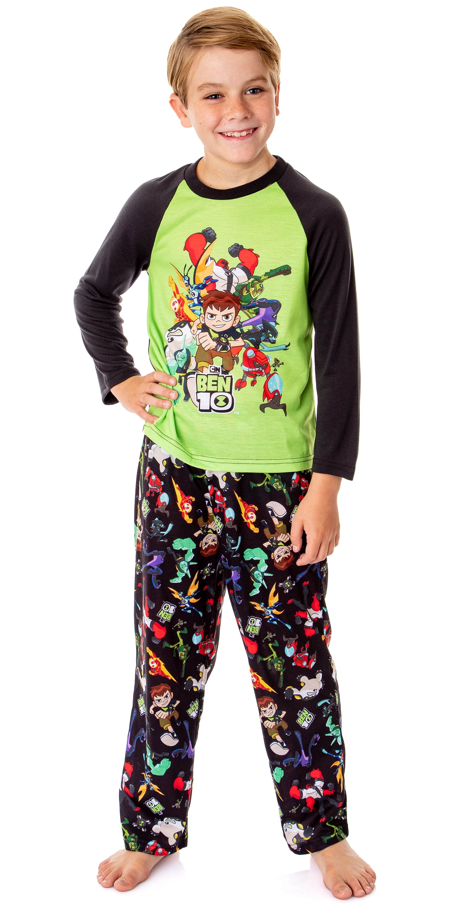 Ben 10 Boys' Cartoon TV Series Omnitrix Characters Aliens Pajama Set ...