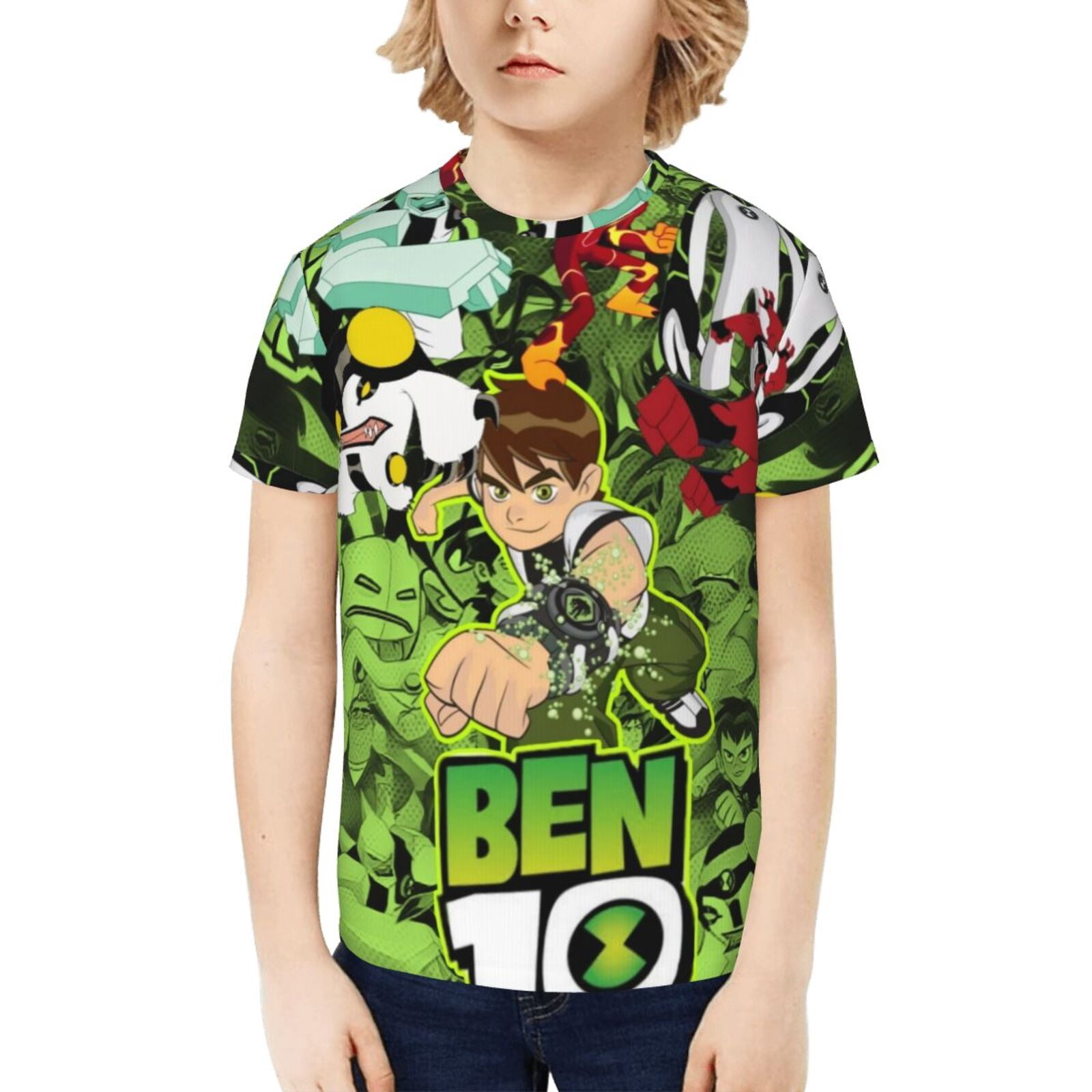 Ben 10 Boys Girls Teens T Shirt Graphic Print Casual Short Sleeve Funny ...