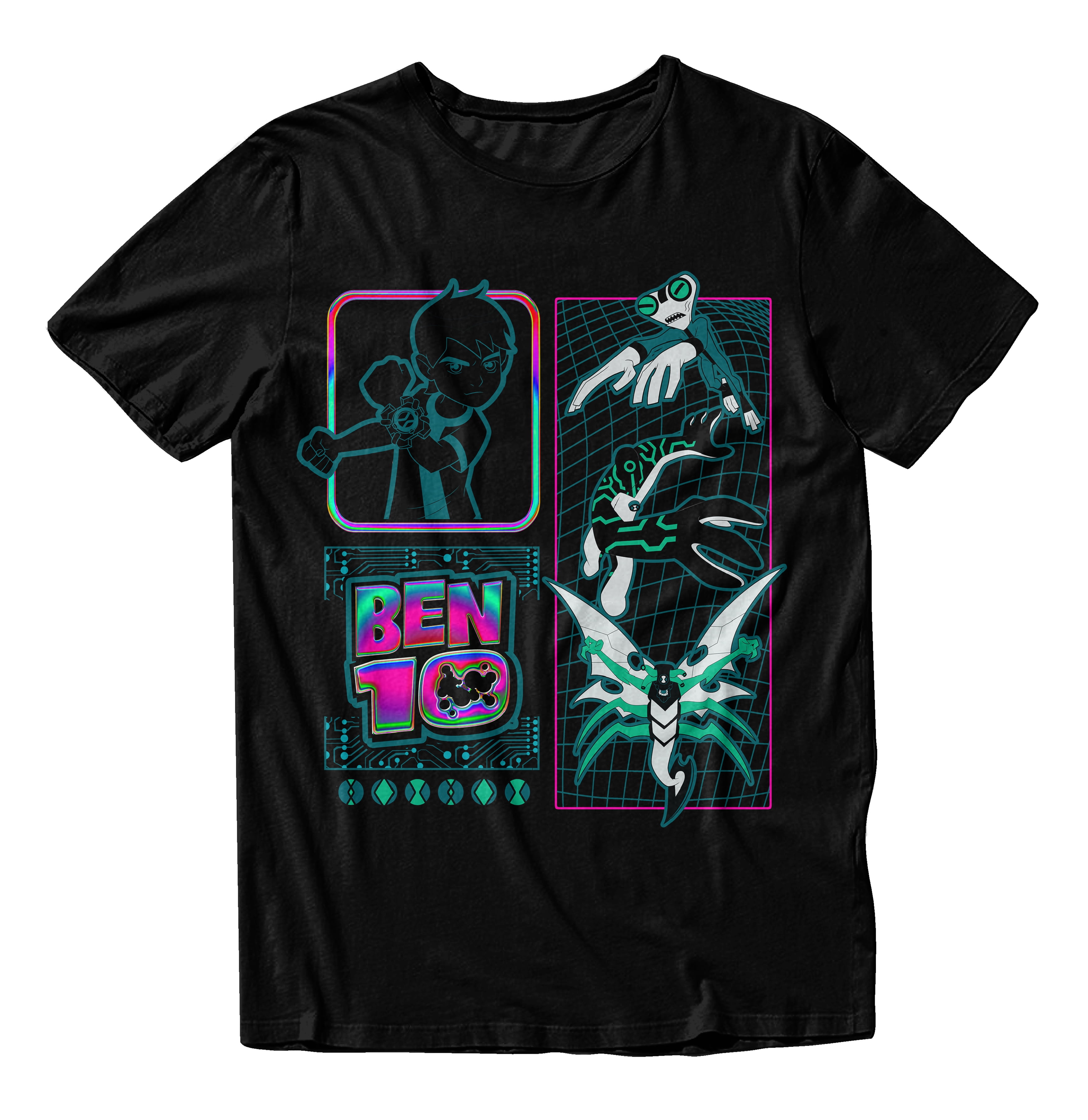 Ben 10 Cartoon Network Ben Vaporwave Mens and Womens Short Sleeve T ...