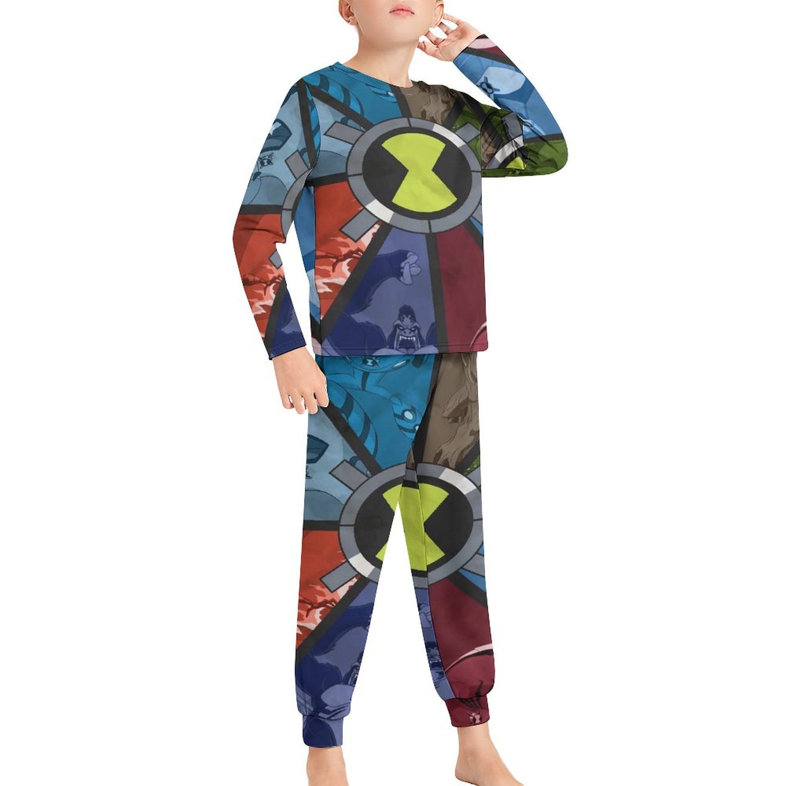 Ben 10 Children's Pajama Suit 2 Pieces Soft Cozy Sleepwear Clothes Long ...